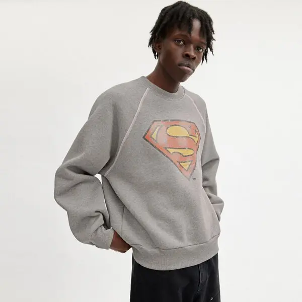 Coach Dc Superman Crewneck In Dark Grey - 40% Off | Editorialist